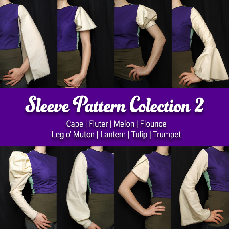 Sleeve Pattern Collection 2 | Cape, Flutter, Melon, Flounce, Leg o ...
